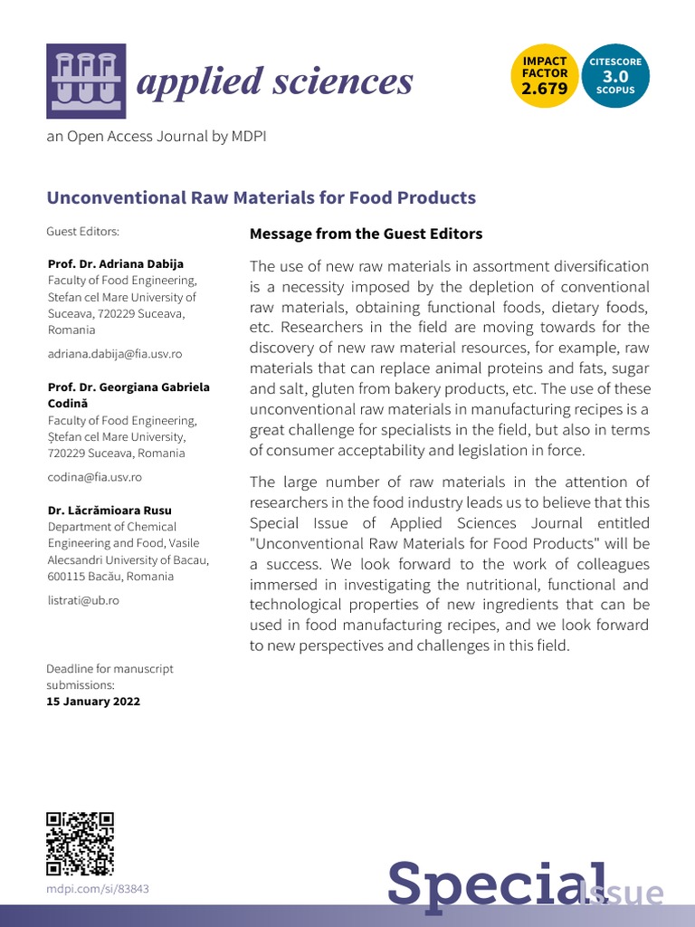 Unconventional Raw Materials | PDF | Foods | Determinants Of Health