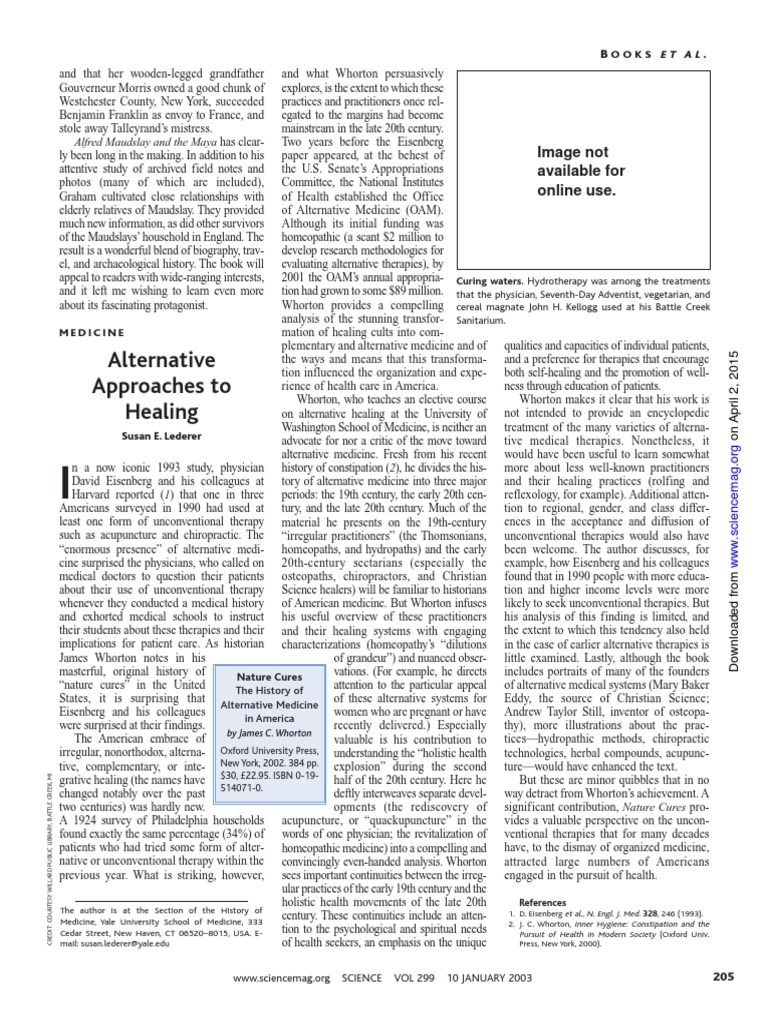 Lederer 2003 | PDF | Alternative Medicine | Physician