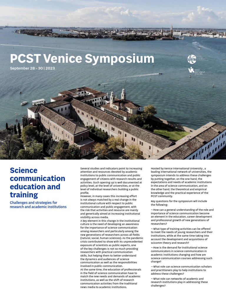 PCST Venice Symposium Fin | PDF | Science | Communication
