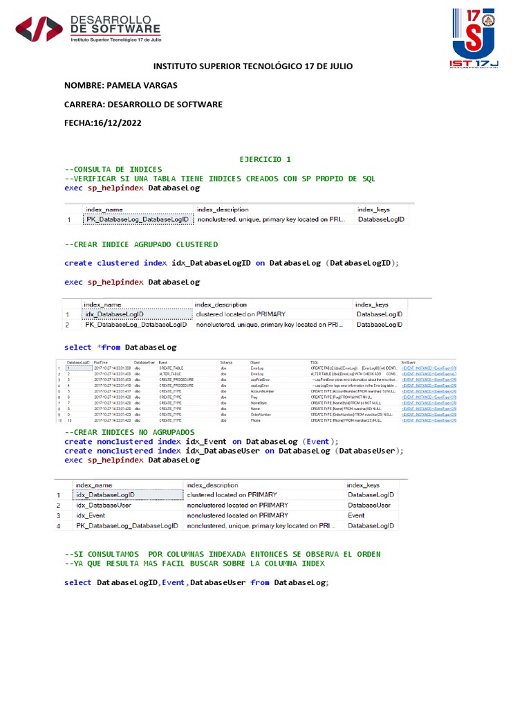 Ejercicio Uno 1 | PDF | SQL | Ciencias de la Computación