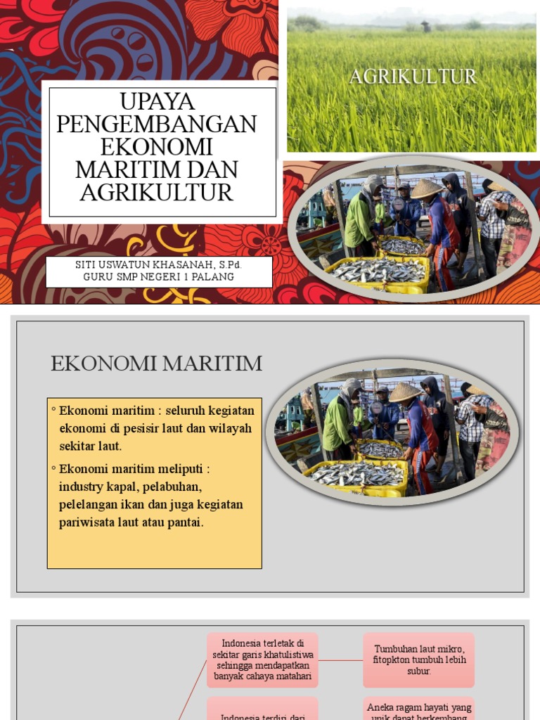 Pengembangan Ekonomi Maritim & Agrikultur | PDF