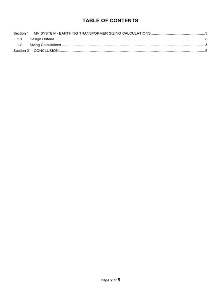 Earthing Transformer Sizing Rev 00 | PDF | Electrical Impedance ...