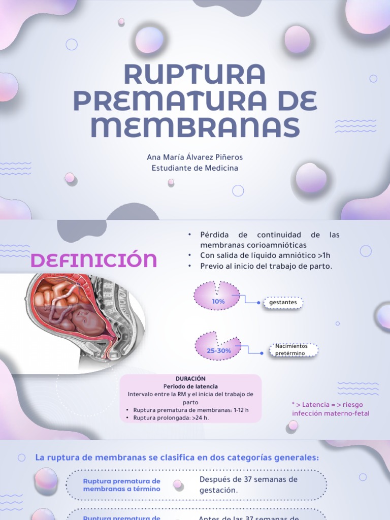 Ruptura Prematura de Membranas | PDF