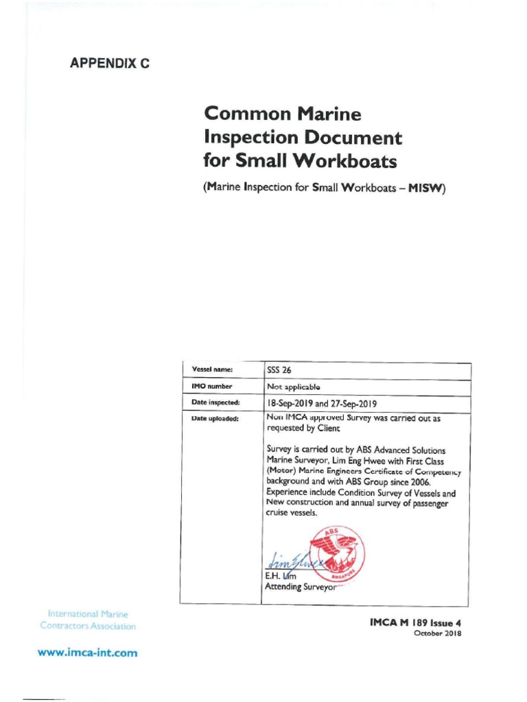 Sapura Subsea Imca Checksheet Aa - 230227 - 174651 | PDF
