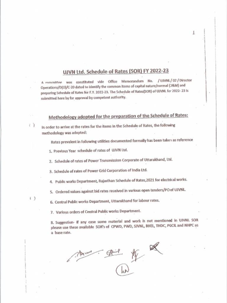 Schedule of Rates For Fy 2022 23 1852022 | PDF