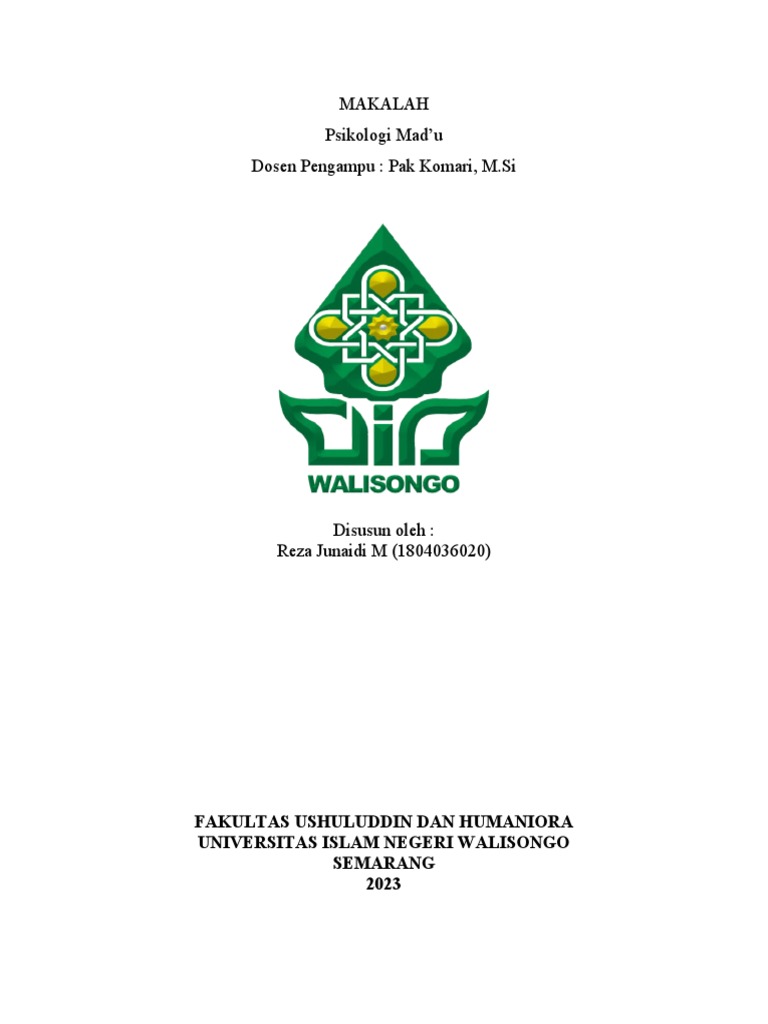 MAKALAH PSIKOLOGI MAD'U (Reza Junaidi M) | PDF