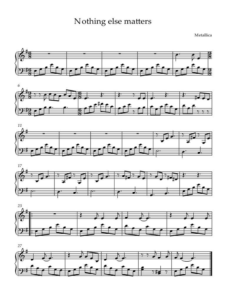 Nothing Else Matters | PDF