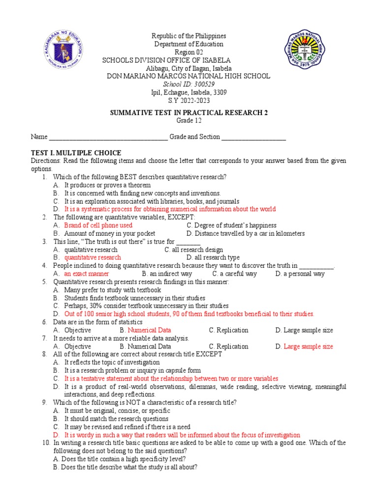 Practical Research | PDF | Hypothesis | Level Of Measurement