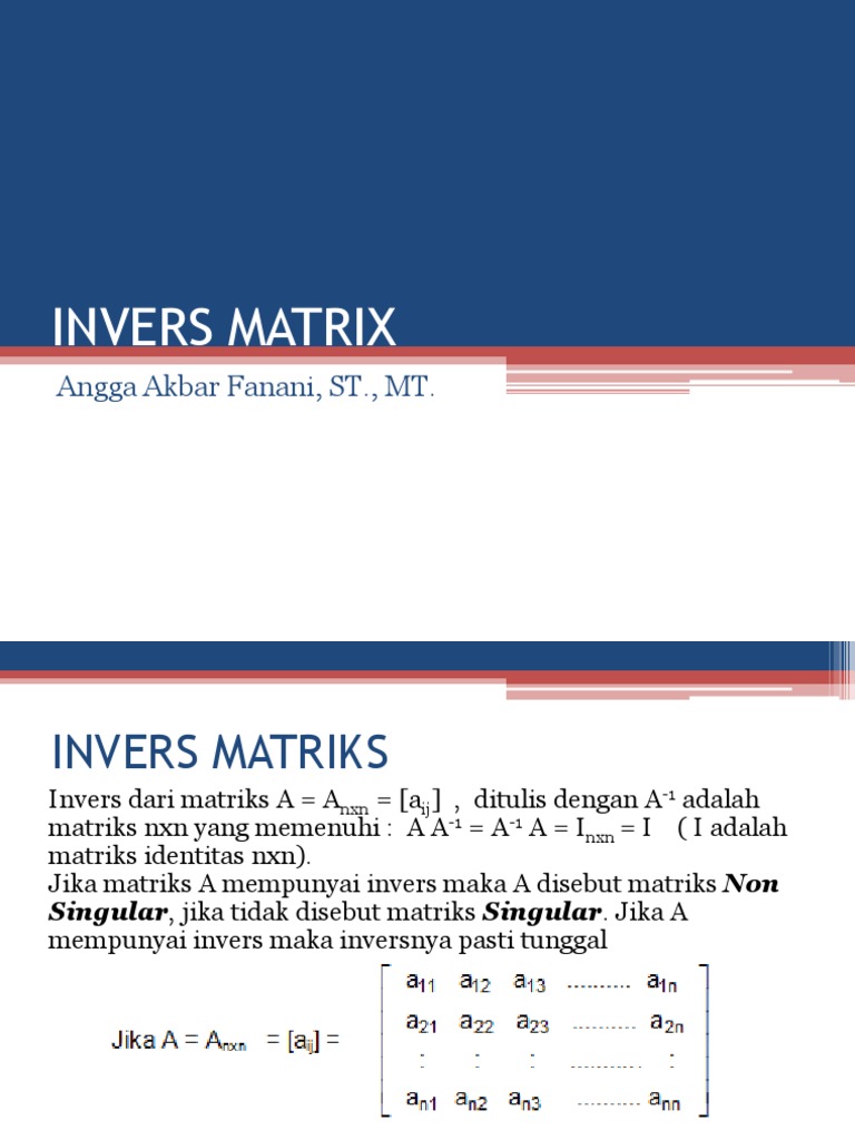 3 - Invers Matriks | PDF