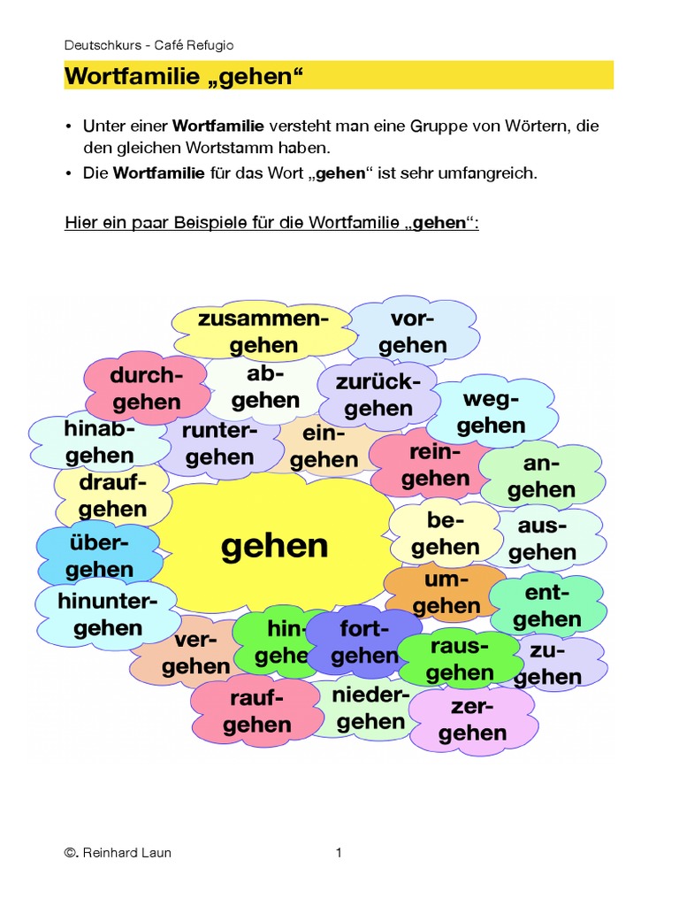Wortfamilie Gehen" | PDF