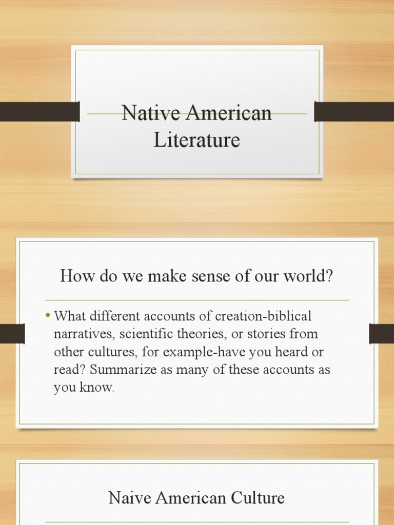 Native American Literature | PDF | Iroquois | Oral Tradition