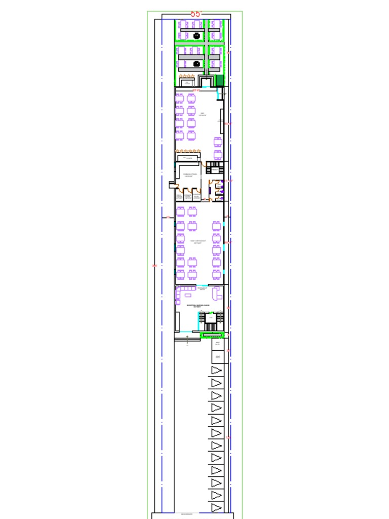 Floor Plan Layout for a Family Restaurant with Large Dining and Kitchen ...