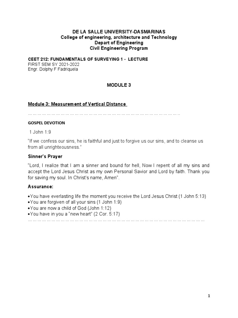 Vertical Distance Measurement in Surveying | PDF | Sea Level | Altimeter