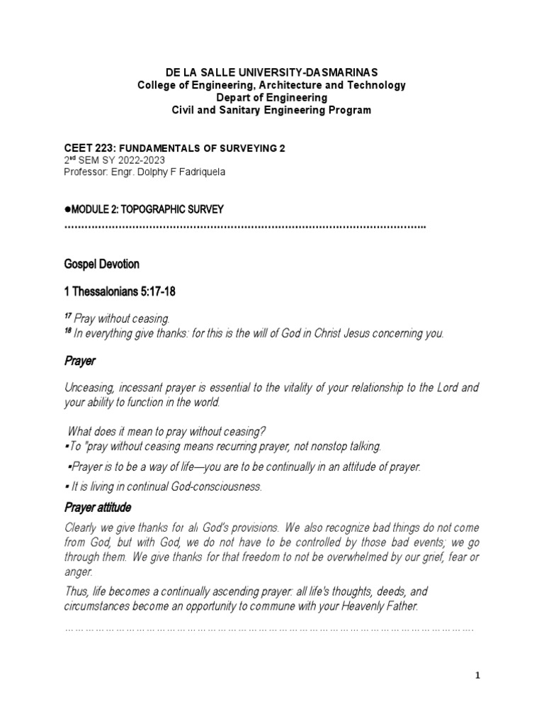 Module 2 Topographic Surveys 2 Pdf Contour Line Topography