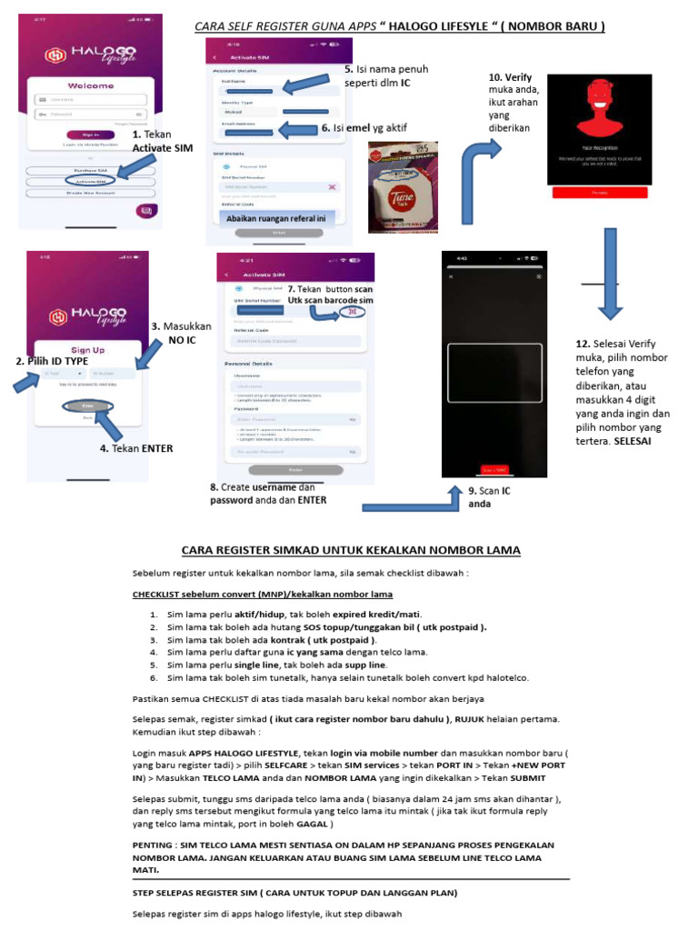 Cara Self Register Guna Halogo Lifestyle (Updated) | PDF