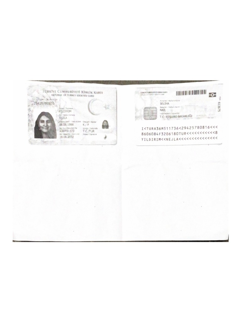 Republic of Turkey Identity Card | PDF