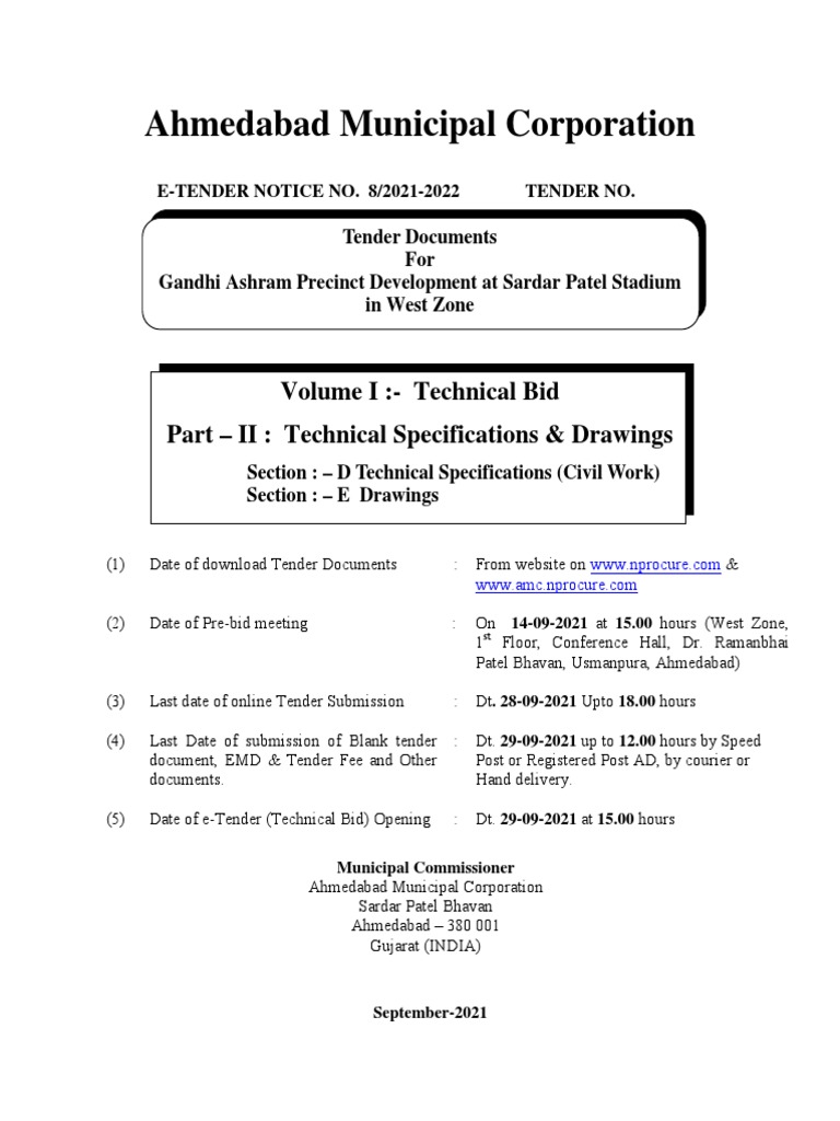 Technical Specification Part-1 | PDF | Concrete | Brick