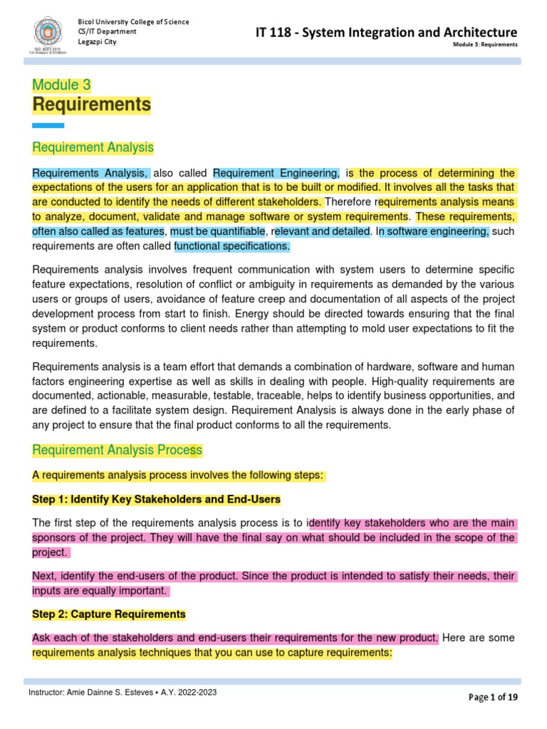 IT 118 - SIA - Module 3 | PDF | Business Analysis | Unified Modeling Language