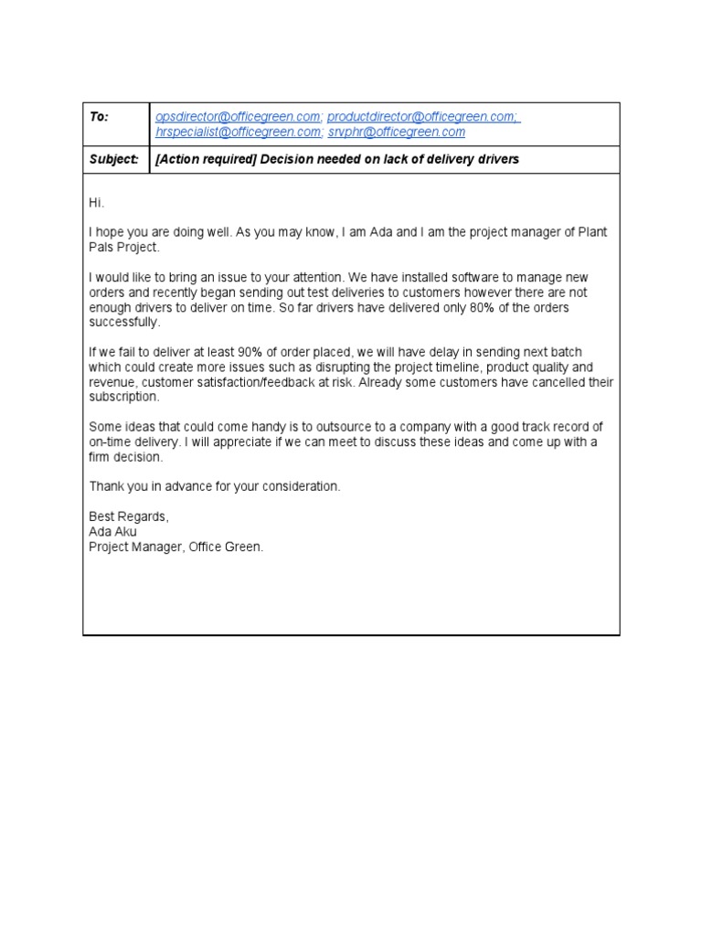 Escalation-Email 11 | PDF