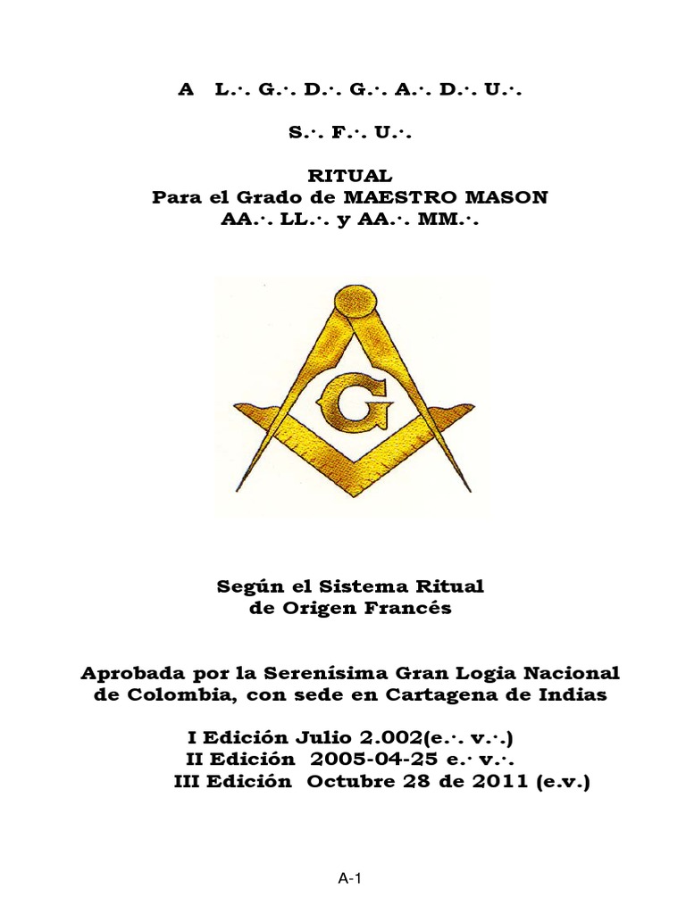 Ritual del Grado de Maestro Masón | PDF