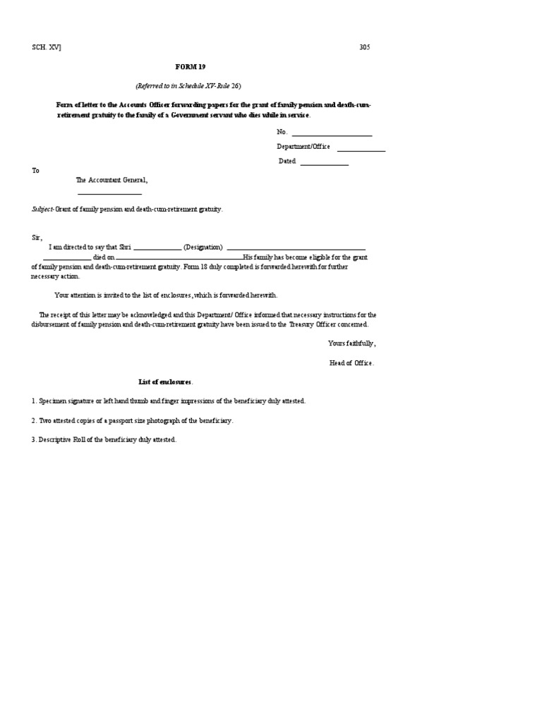 Retirement Gratuity To The Family of A Government Servant Who Dies While in Service | PDF