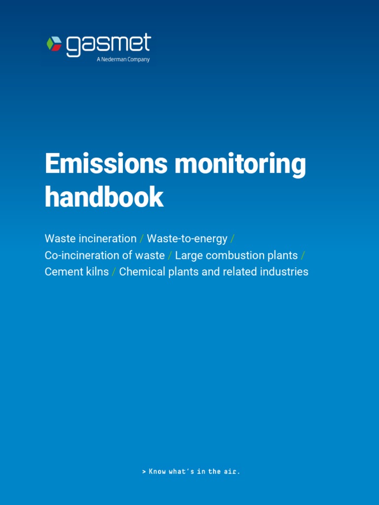 Gasmet EMISSIONS MONITORING HANDBOOK | PDF | Incineration | Waste