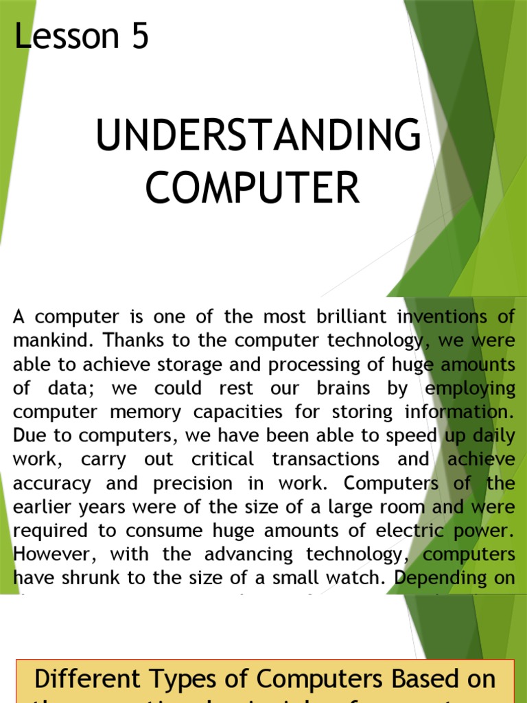 Lesson 5 Understanding Computer (Autosaved) | Download Free PDF ...