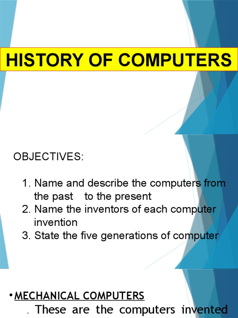 Lesson 1 History of The Computer | PDF | Computer Hardware | Computing
