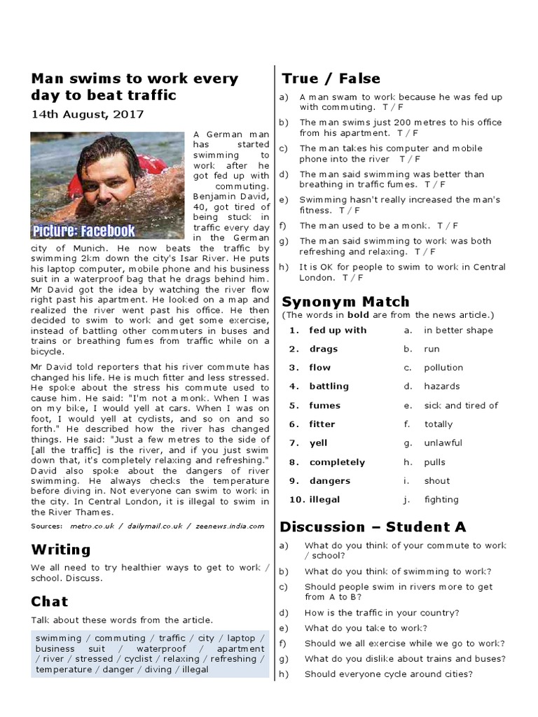 Swimming To Work M | PDF | Transport