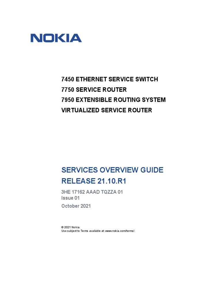 Services Overview Guide NOKIA | PDF | Networking | Multiprotocol Label ...