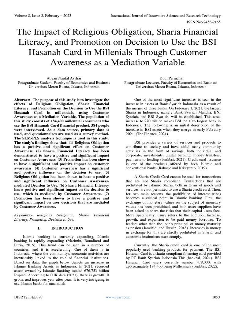 The Impact of Religious Obligation, Sharia Financial Literacy, and ...