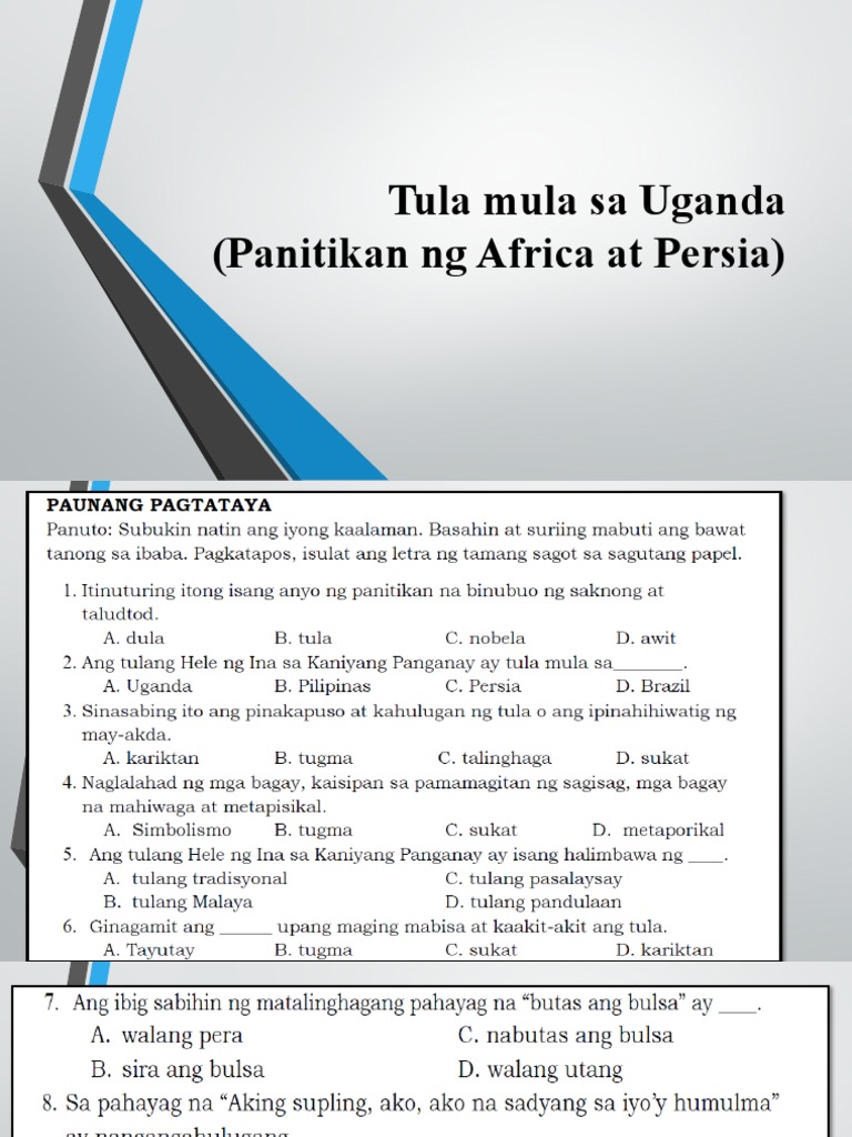 Tula Mula Sa Uganda - ppt1 | PDF