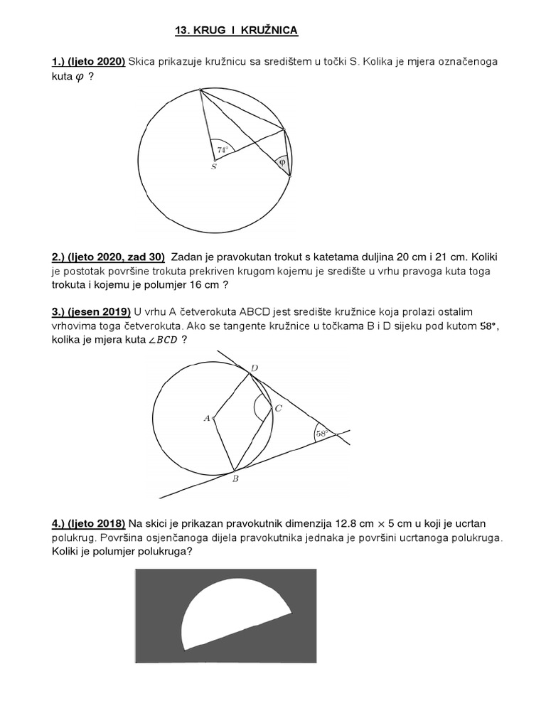 13 - Krug I Kružnica | PDF