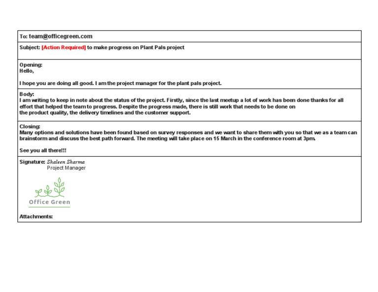 Activity Template - Invitation Email | PDF