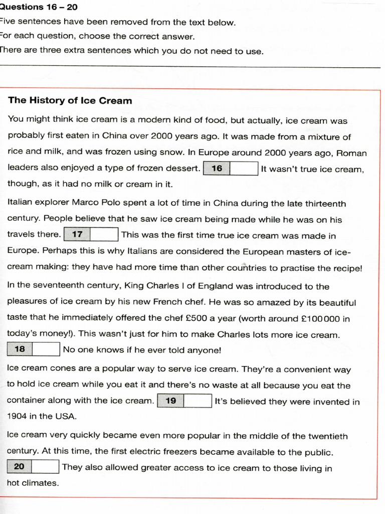 B2 Reading Part 3 | PDF