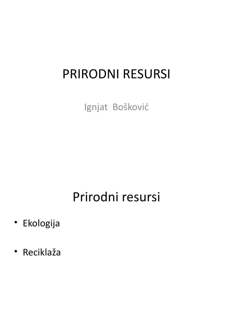 Prirodni Resursi | PDF