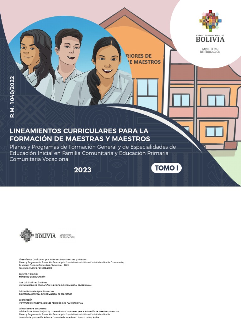 Lineamientos curriculares para la formación de maestros EIFC y EPCV | PDF