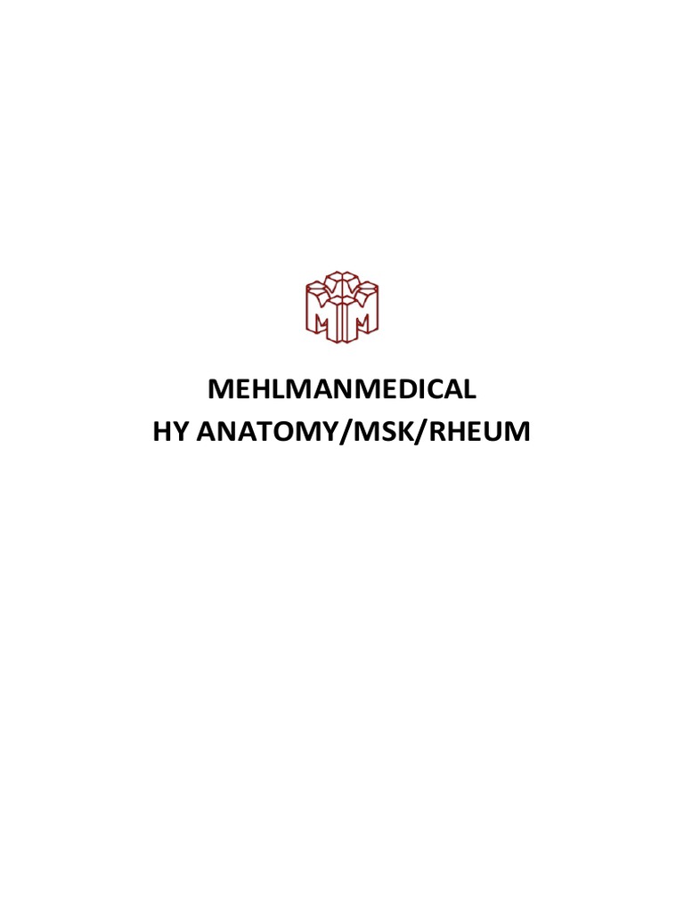 HY MSK - Anatomy | PDF | Elbow | Skeletal Muscle