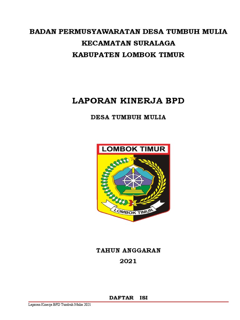 Laporan Kinerja BPD | PDF