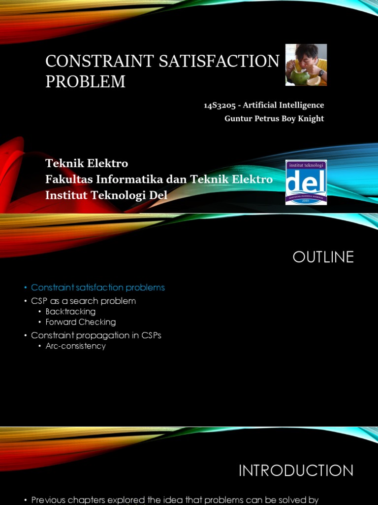 Constraint Satisfaction Problem: Teknik Elektro Fakultas Informatika Dan Teknik Elektro Institut ...