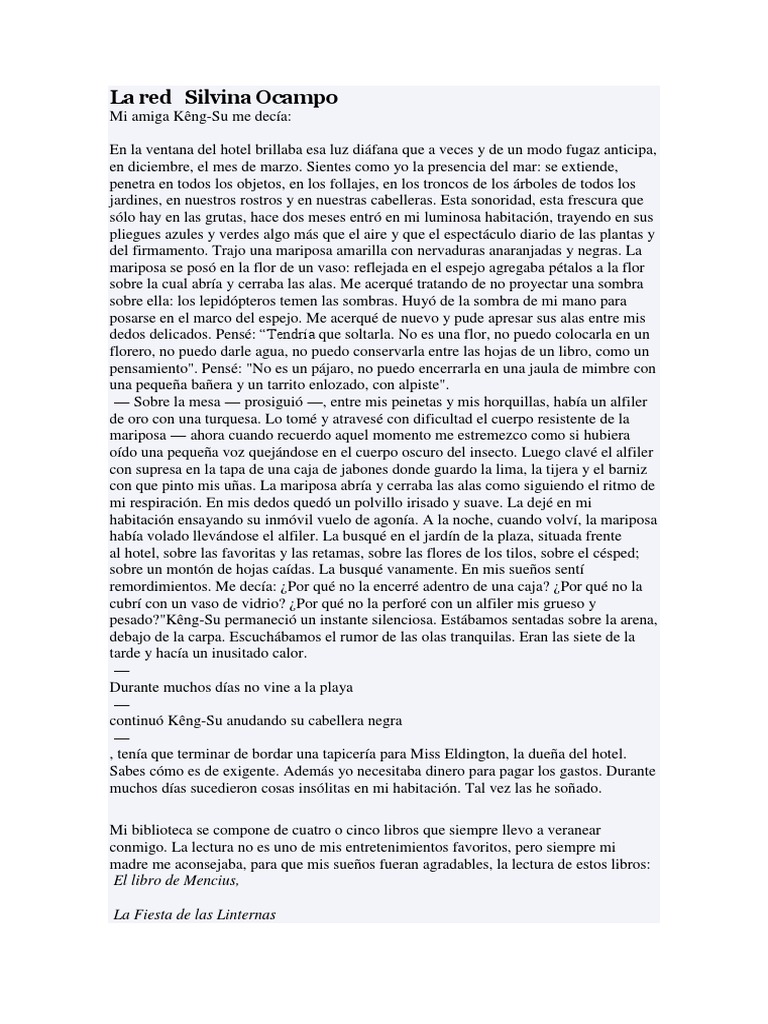 La Red - Silvina Ocampo | PDF