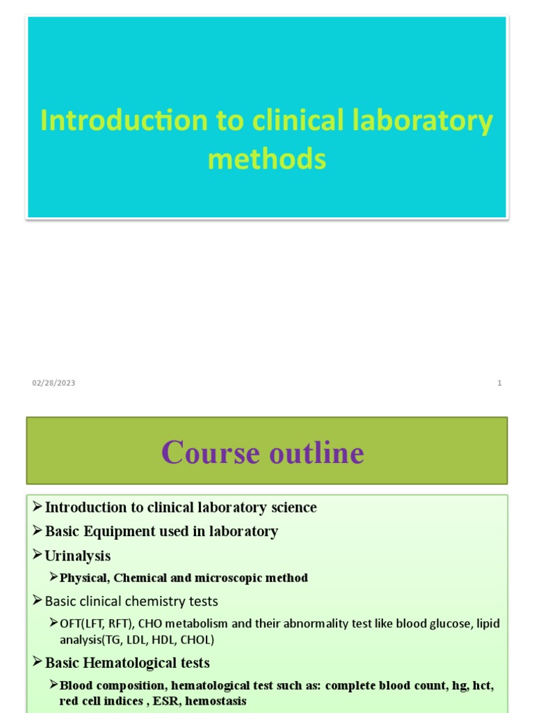 Chapter - 1 Clsi | PDF | Medical Laboratory | Medical Diagnosis