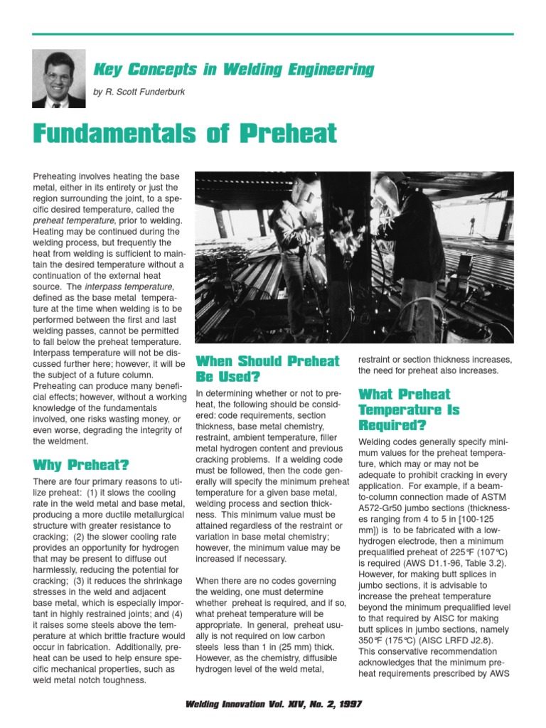 Fundamentals of Preheat | PDF | Construction | Welding