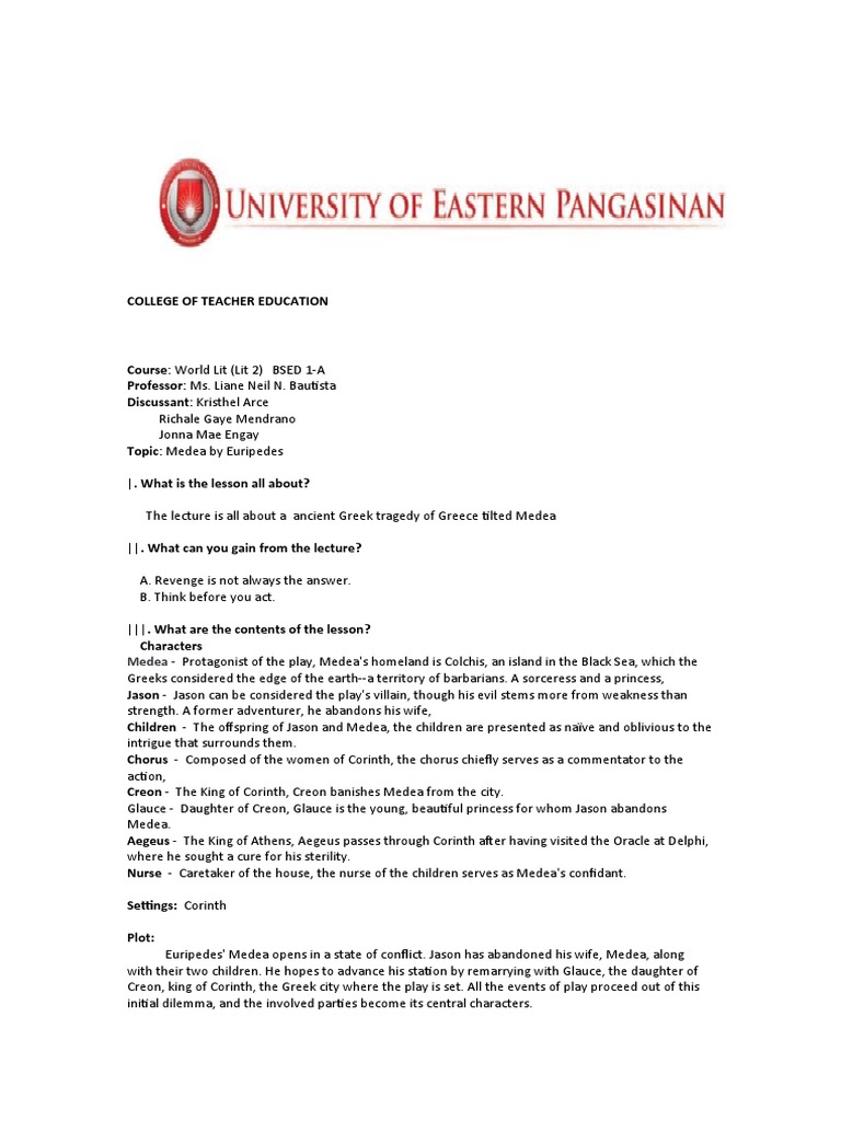 MEDEA | PDF | Jason