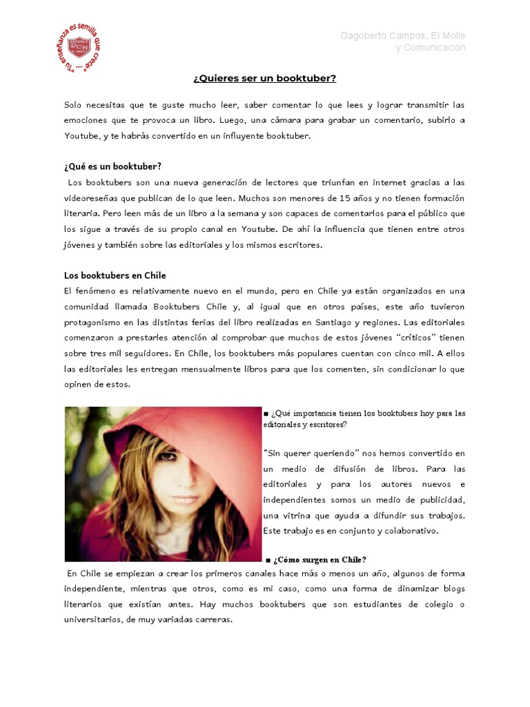 Cómo ser un booktuber en Chile | PDF | Religión y espiritualidad