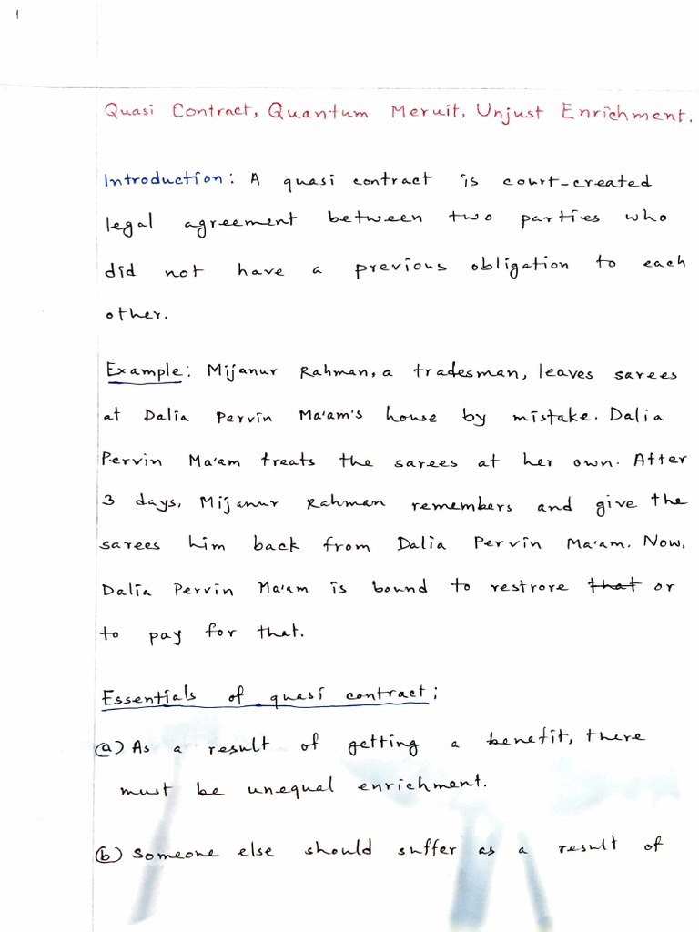 Quasi Contract | PDF Quasi Contract | PDF