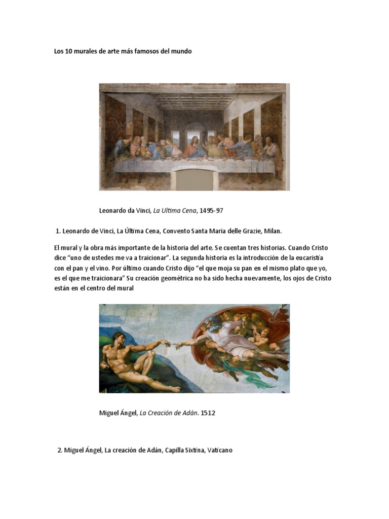 Los 10 Murales de Arte Más Famosos Del Mundo | PDF