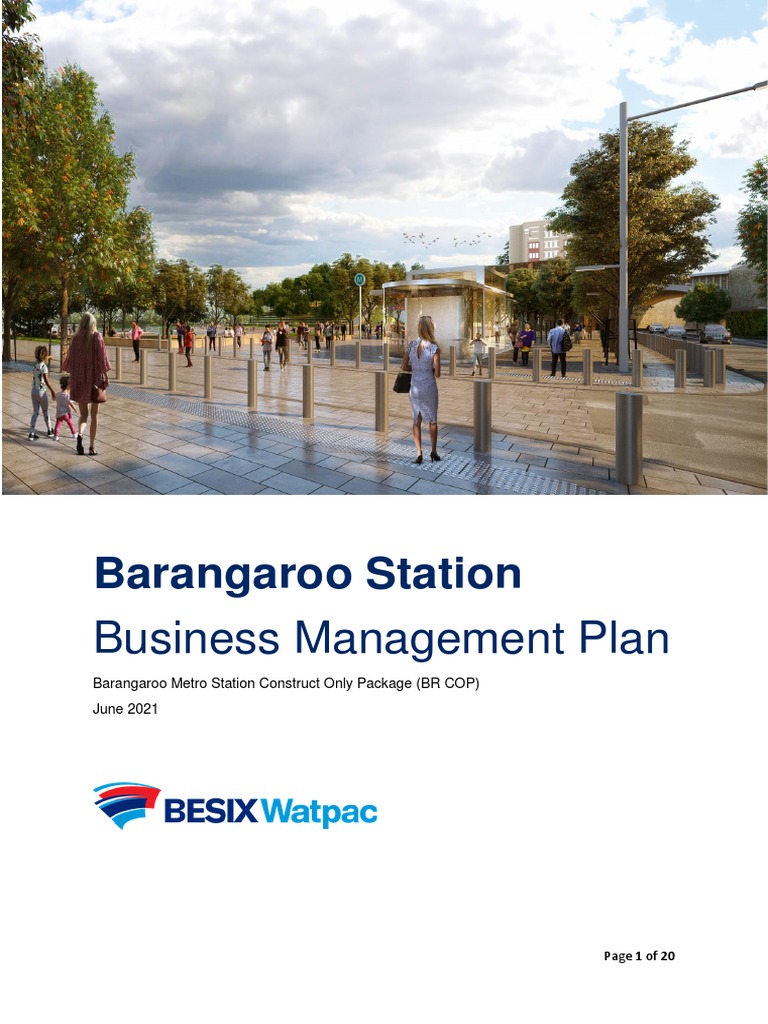 Barangaroo Station COP Business Management Plan | PDF