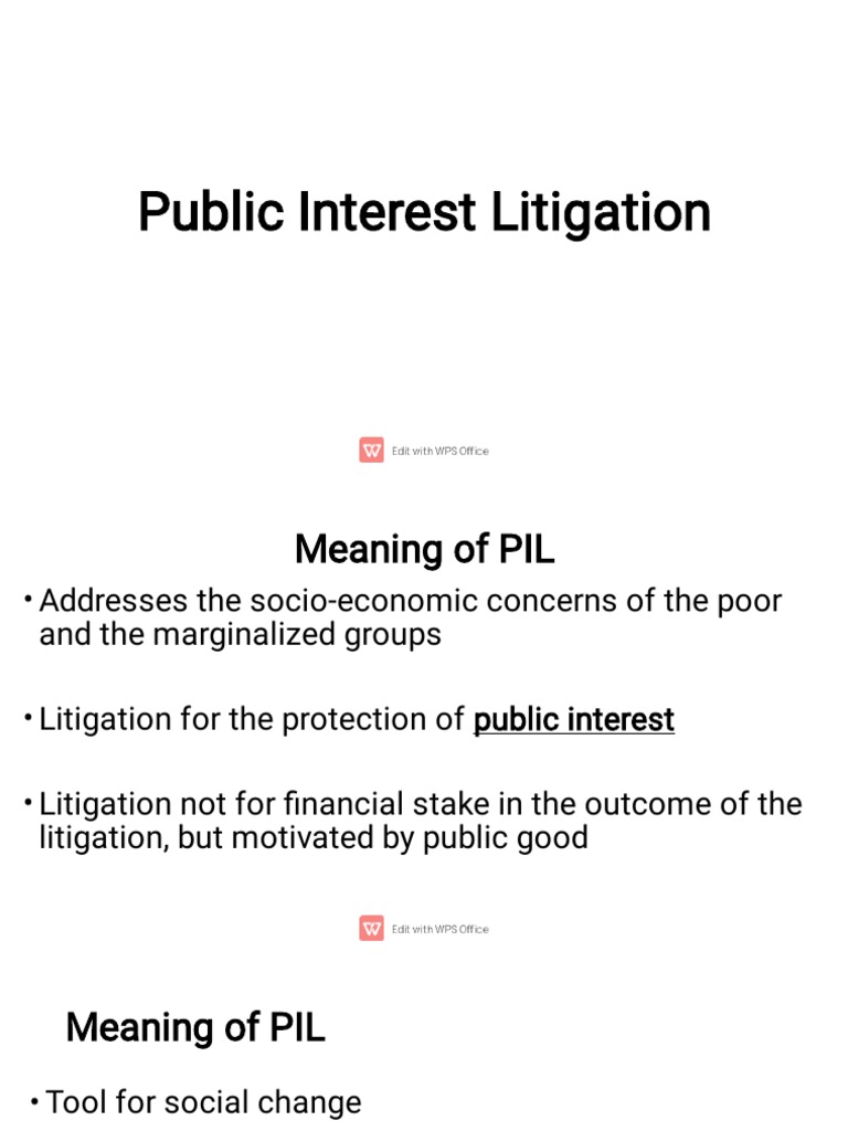 Public Interest Litigation Pdf Justice Crime And Violence