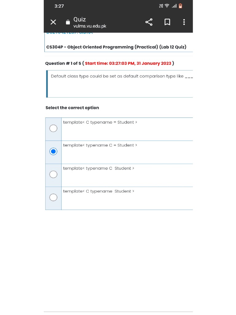 cs304p Lab 12 Quiz 2023 Made by SD | PDF